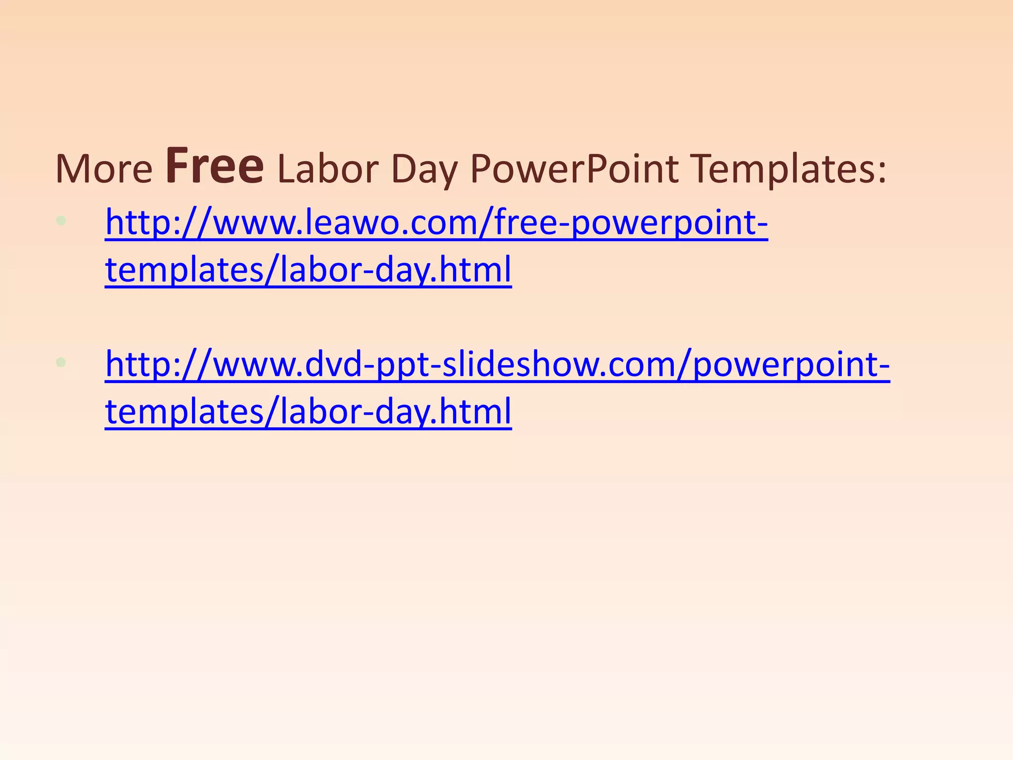 Free Labor Day PowerPoint Template 5 | PPT