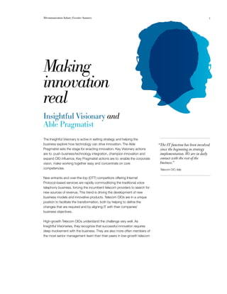 IBM's CIO Study: Telecom Industry Executive Summary | PDF