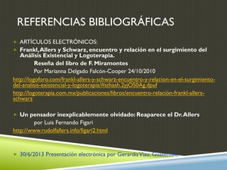 Allers, Schwarz y Frankl: Inicios de la logoterapia | PPTX