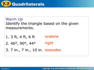 Quadrilaterals | PPT | Physics | Science