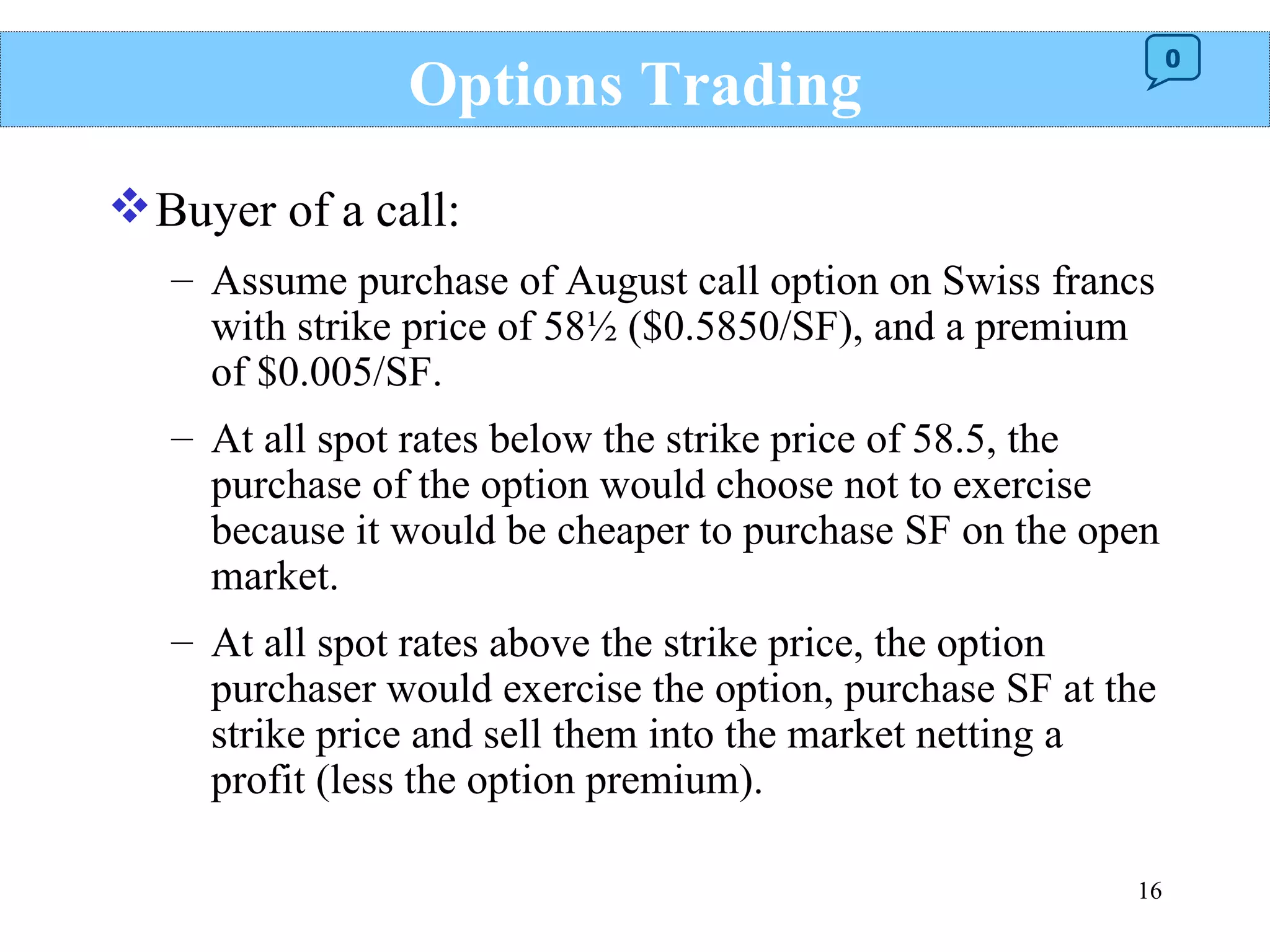 Currency Futures, Options & Swaps | PPT | Stocks and Bonds | Personal ...