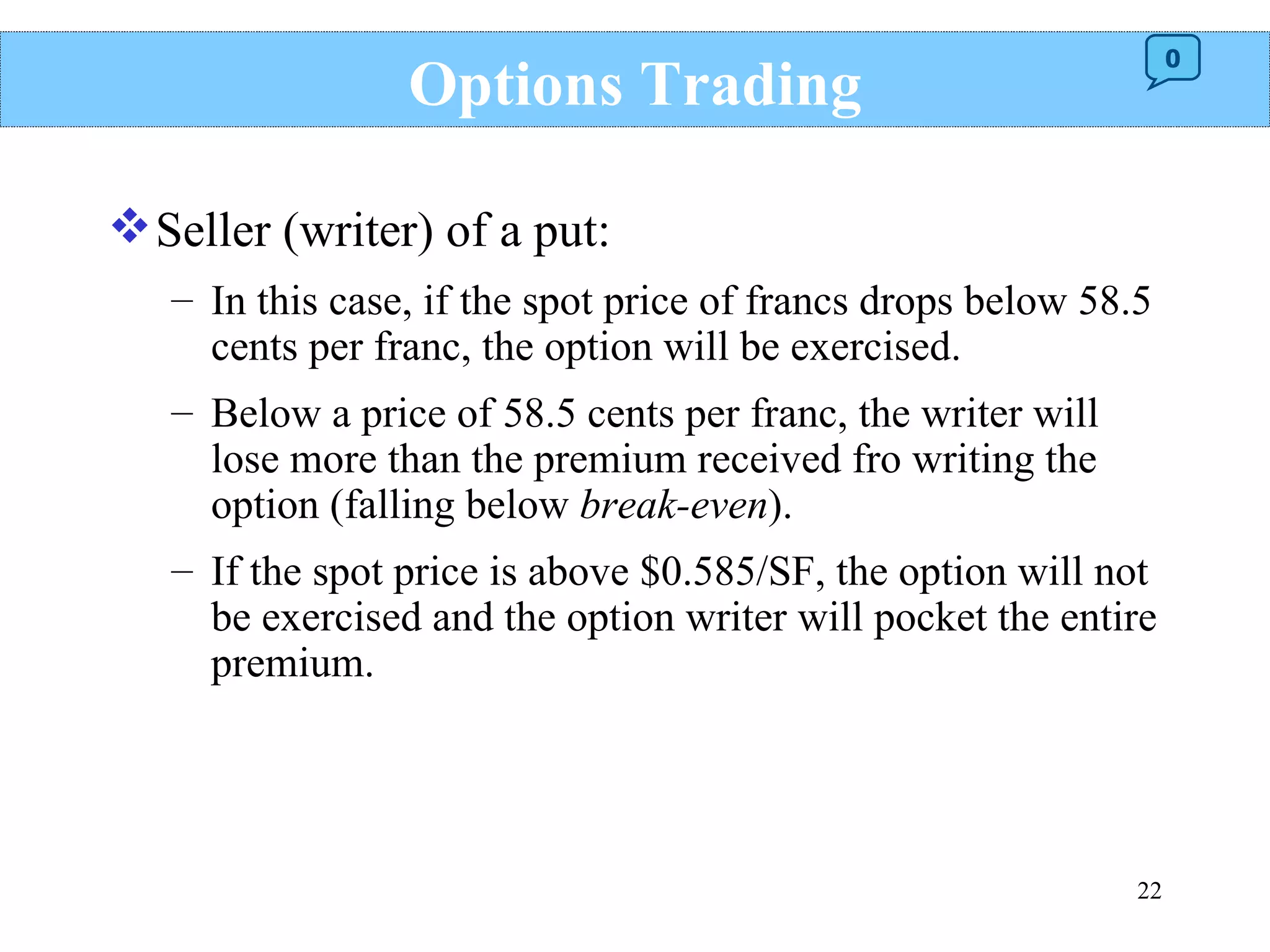 Currency Futures, Options & Swaps | PPT | Stocks and Bonds | Personal ...