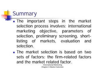 Market Selection | PDF