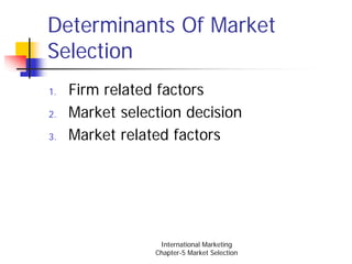 Market Selection | PDF