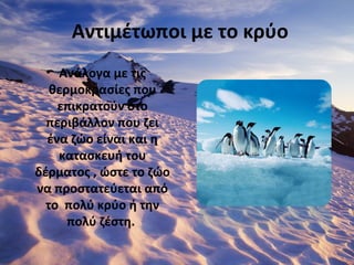 φυσική, τα ζώα, (μερος ε)- προσαρμογη των ζωων στο περιβαλλον | PPT