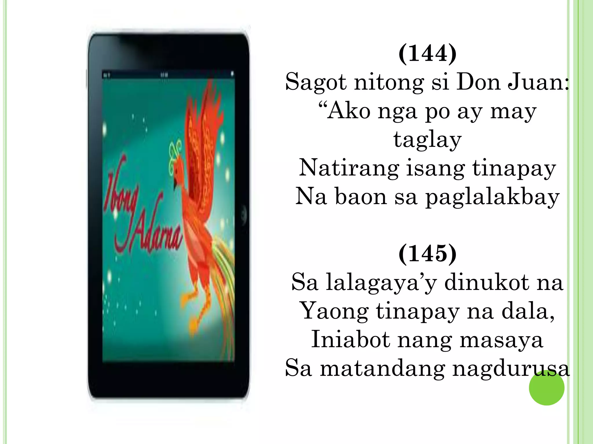 Ibong Adarna (naglakbay si Don Juan) | PPTX
