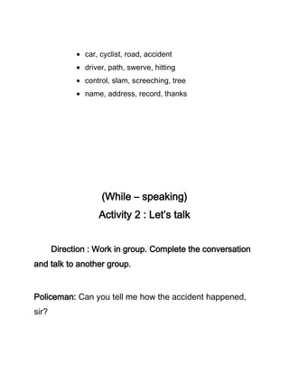 speaking skill lesson plan | DOCX