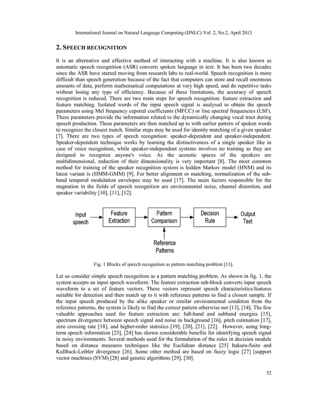 EFFECT OF MFCC BASED FEATURES FOR SPEECH SIGNAL ALIGNMENTS | PDF