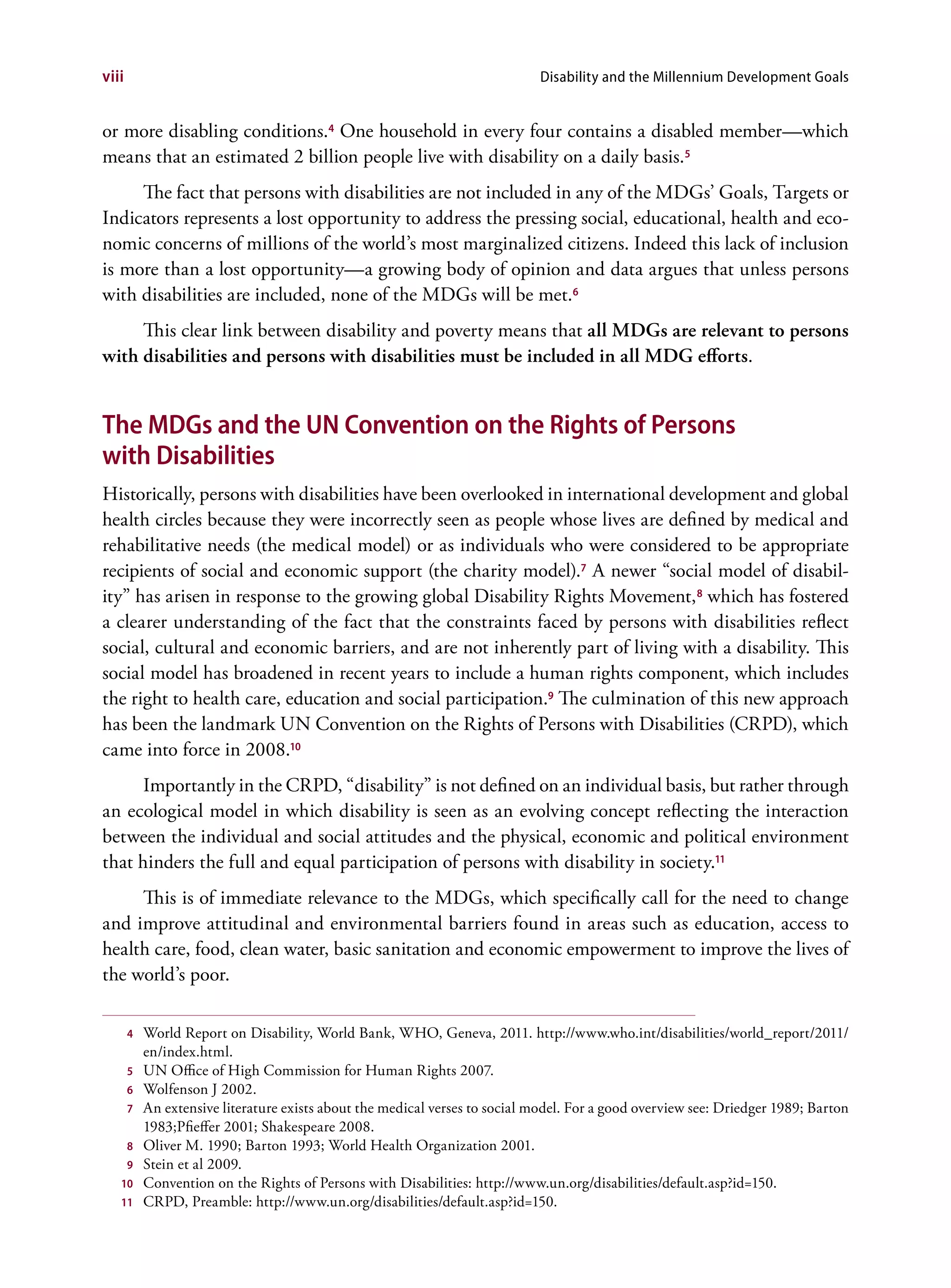 Disability and the millennium development goals | PDF