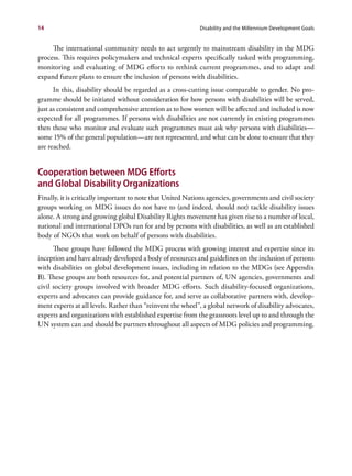 Disability and the millennium development goals | PDF