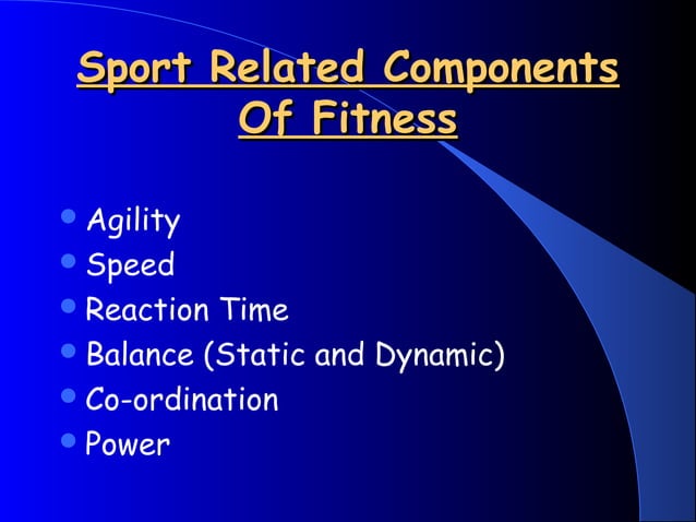 FITNESS COMPONENTS | PDF | Bodybuilding | Sports