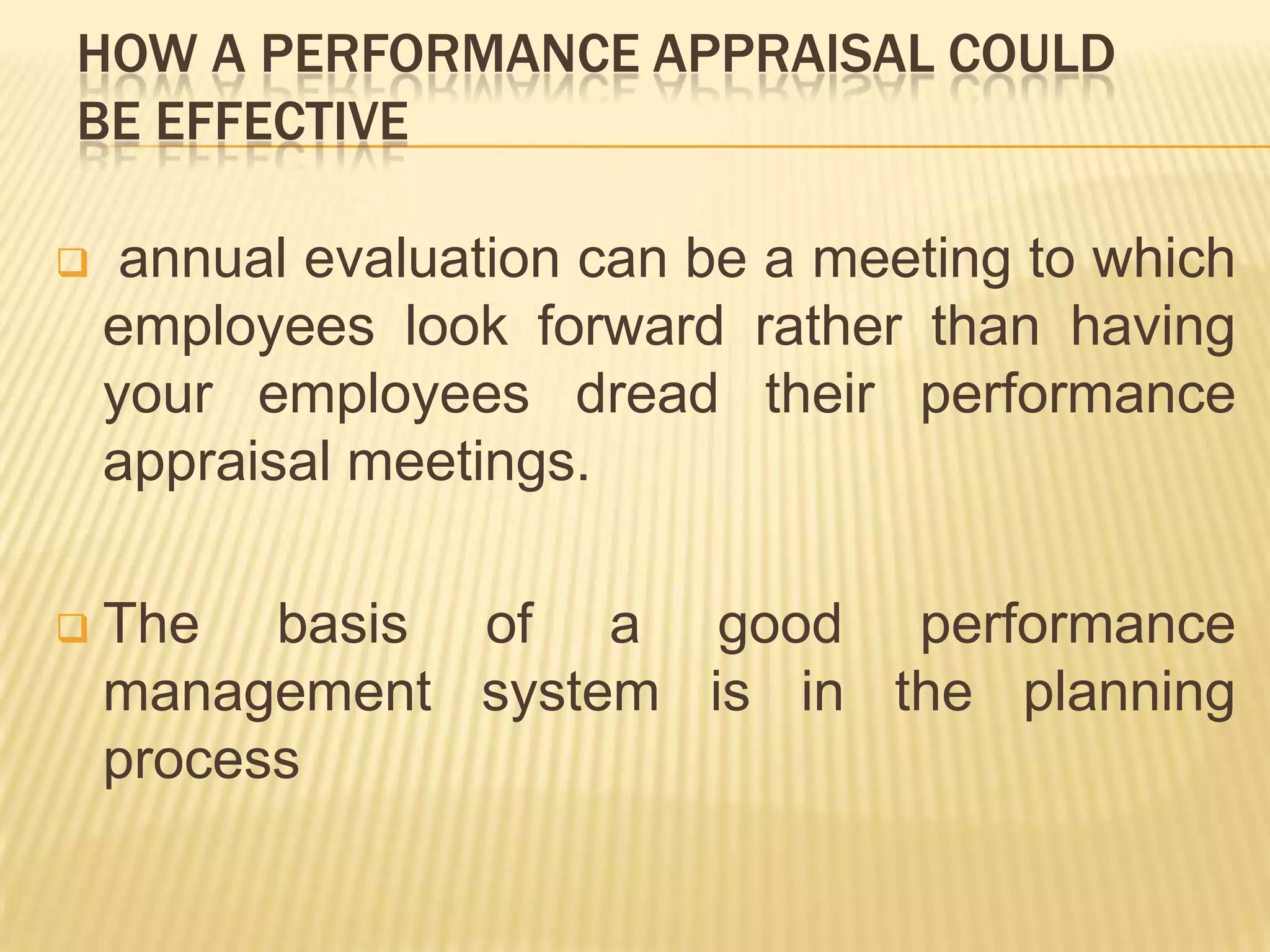 performance appraisal system (MNG 106) | PPTX