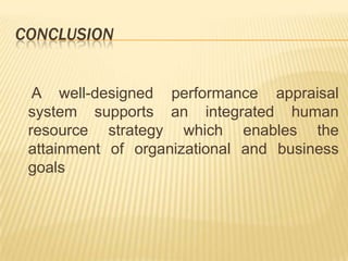 performance appraisal system (MNG 106) | PPTX