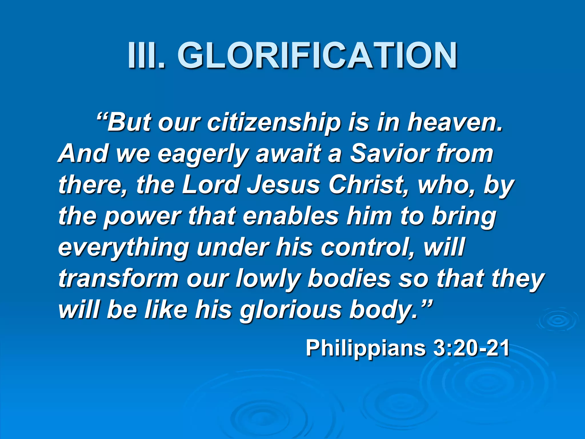 Pre Encounter Lesson 5: Three Aspects of Salvation | PPT