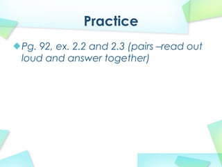 September 5 - 5. simple present statements and questions | PPT