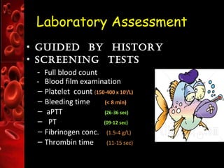 Investigations for childhood bleeding disorder | PPT