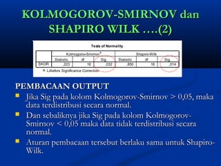 5. uji normalitas | PPT