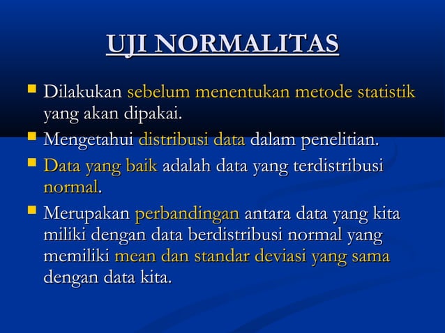 5. uji normalitas | PPT