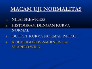 5. uji normalitas | PPT