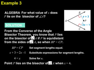 5.3 use angle bisectors of triangles | PPTX