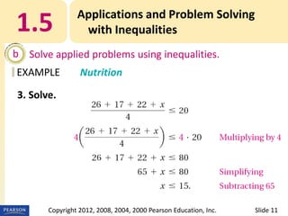 5. applications and problem solving with inequalities | PPT