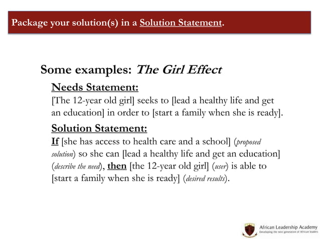 5. solution statements | PPT