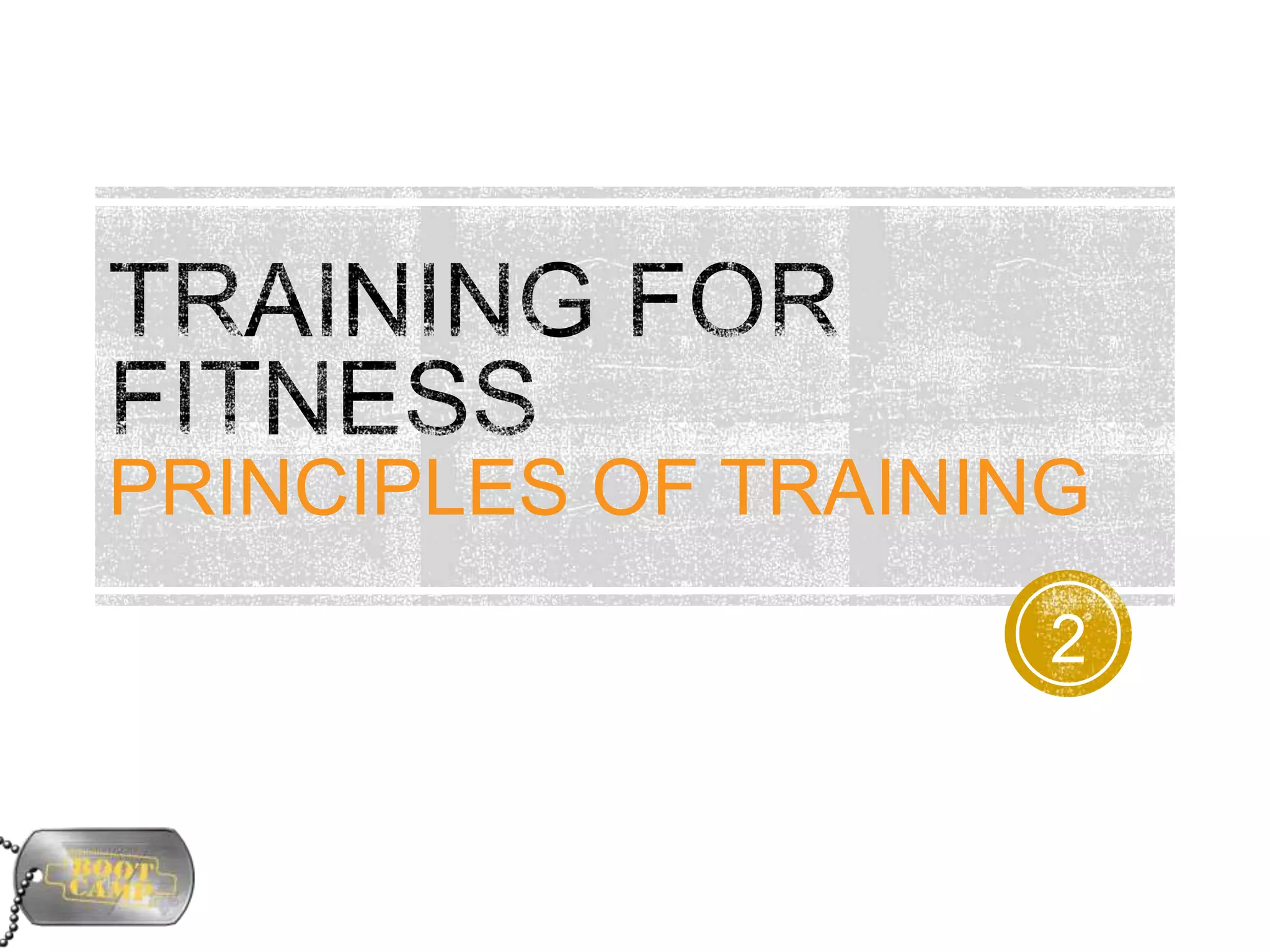 5. principles of training | PPTX