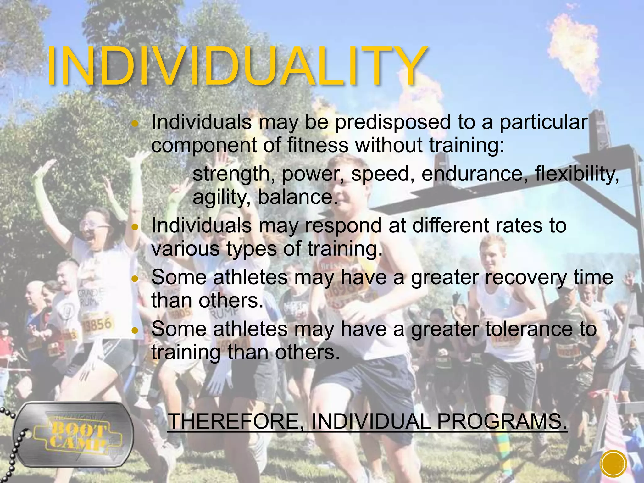 5. principles of training | PPTX