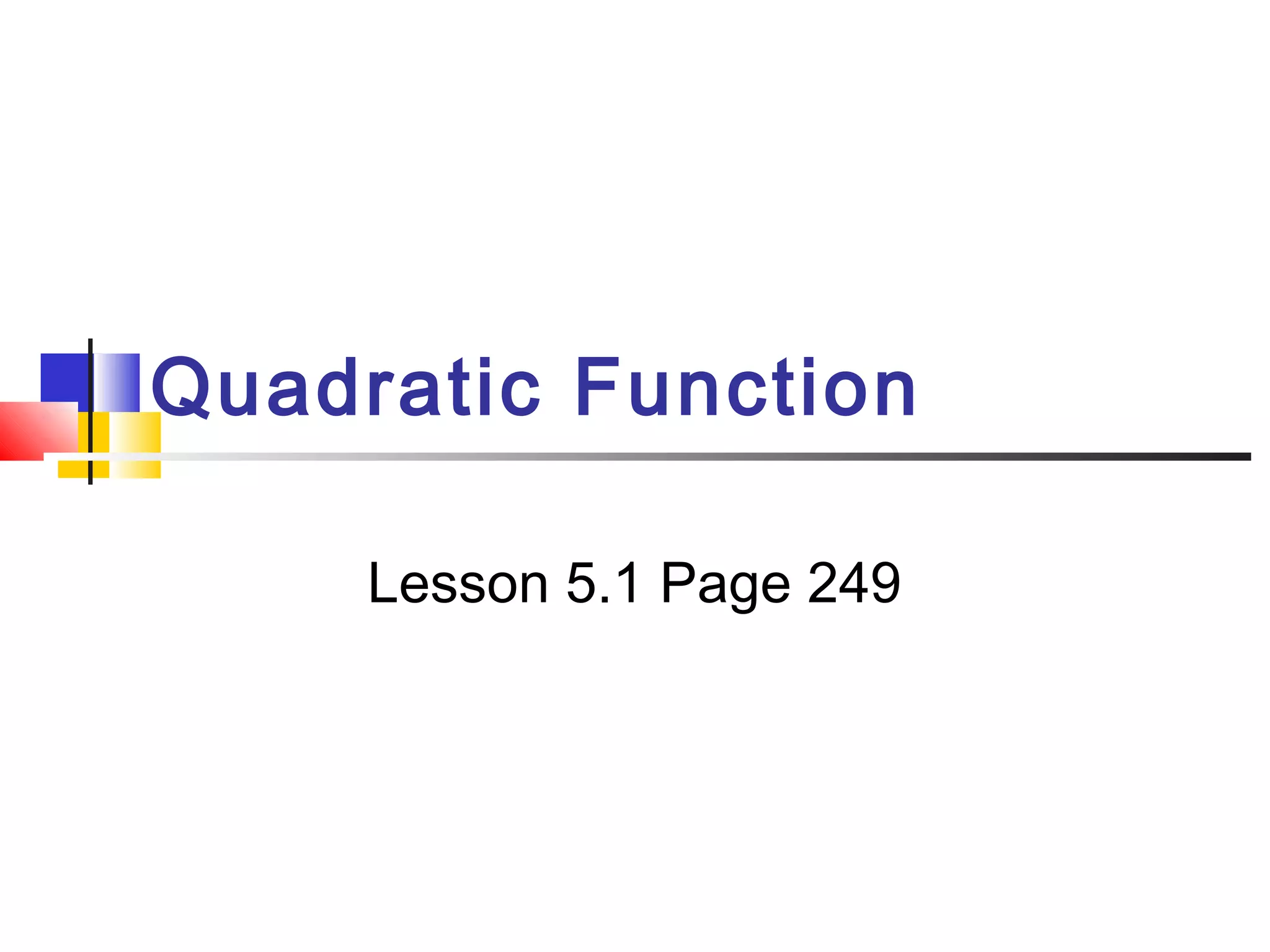 5.1 quadratic functions | PPT