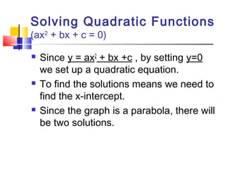 5.1 quadratic functions | PPT