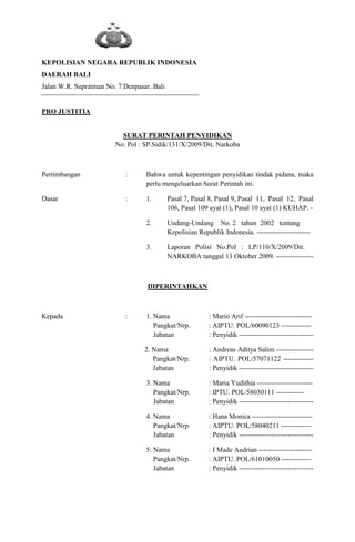 5.surat perintah penyidikan | PDF