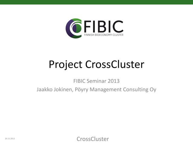 New Cross Cluster Opportunities, Jaakko Jokinen | PDF | Business | Business and Finance