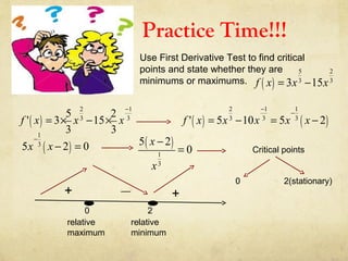 5.2 first and second derivative test | PPT
