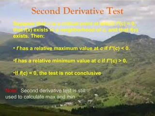 5.2 first and second derivative test | PPT