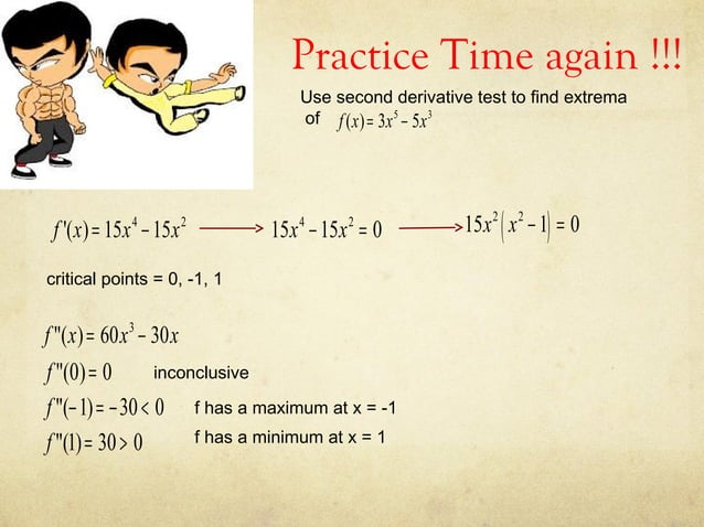 5.2 first and second derivative test | PPT