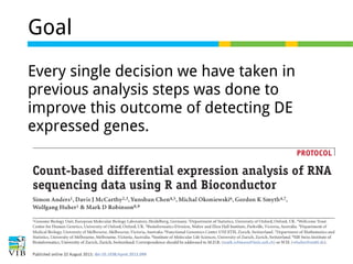 RNA-seq for DE analysis: detecting differential expression - part 5 | PDF
