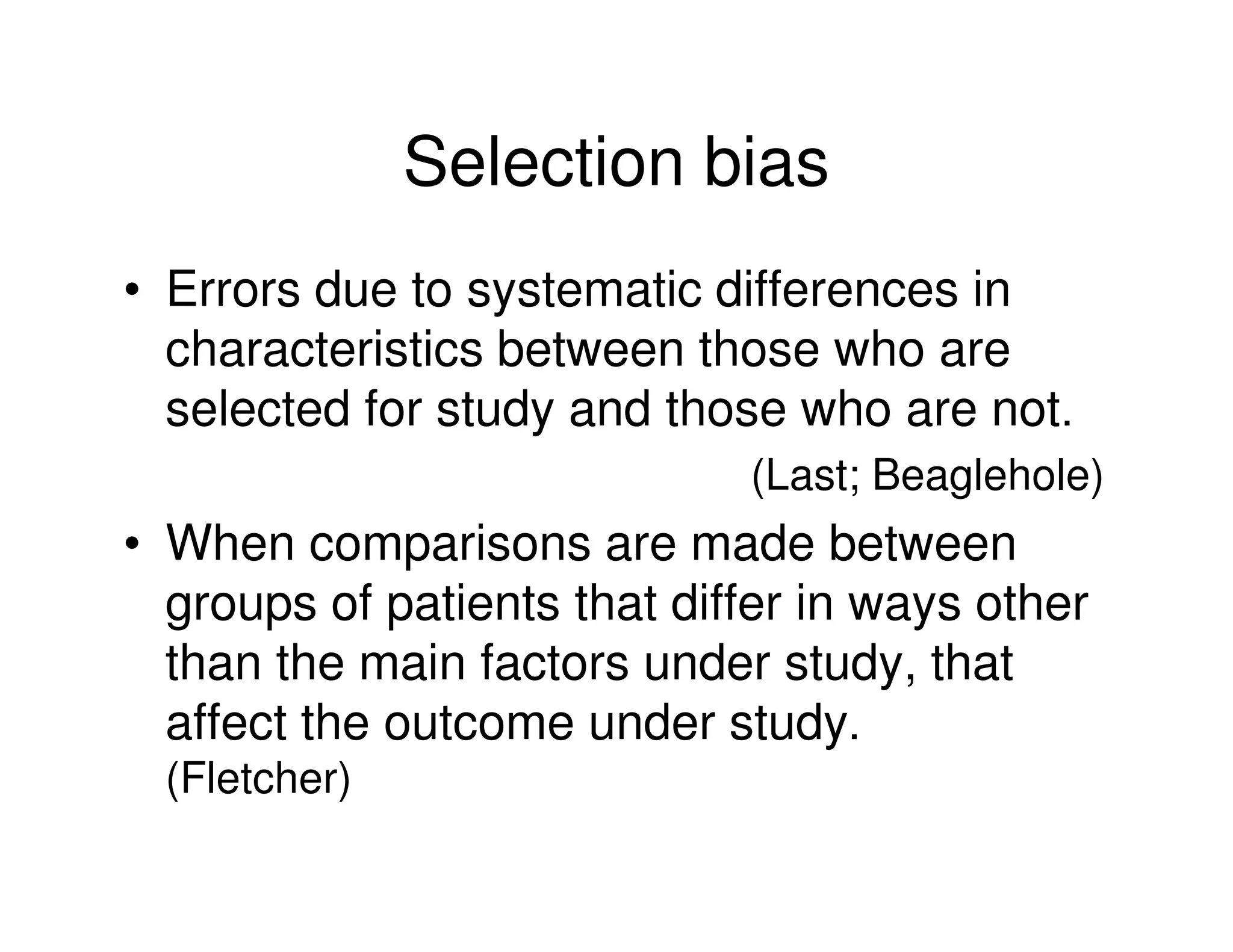 Sources of bias and error | PDF