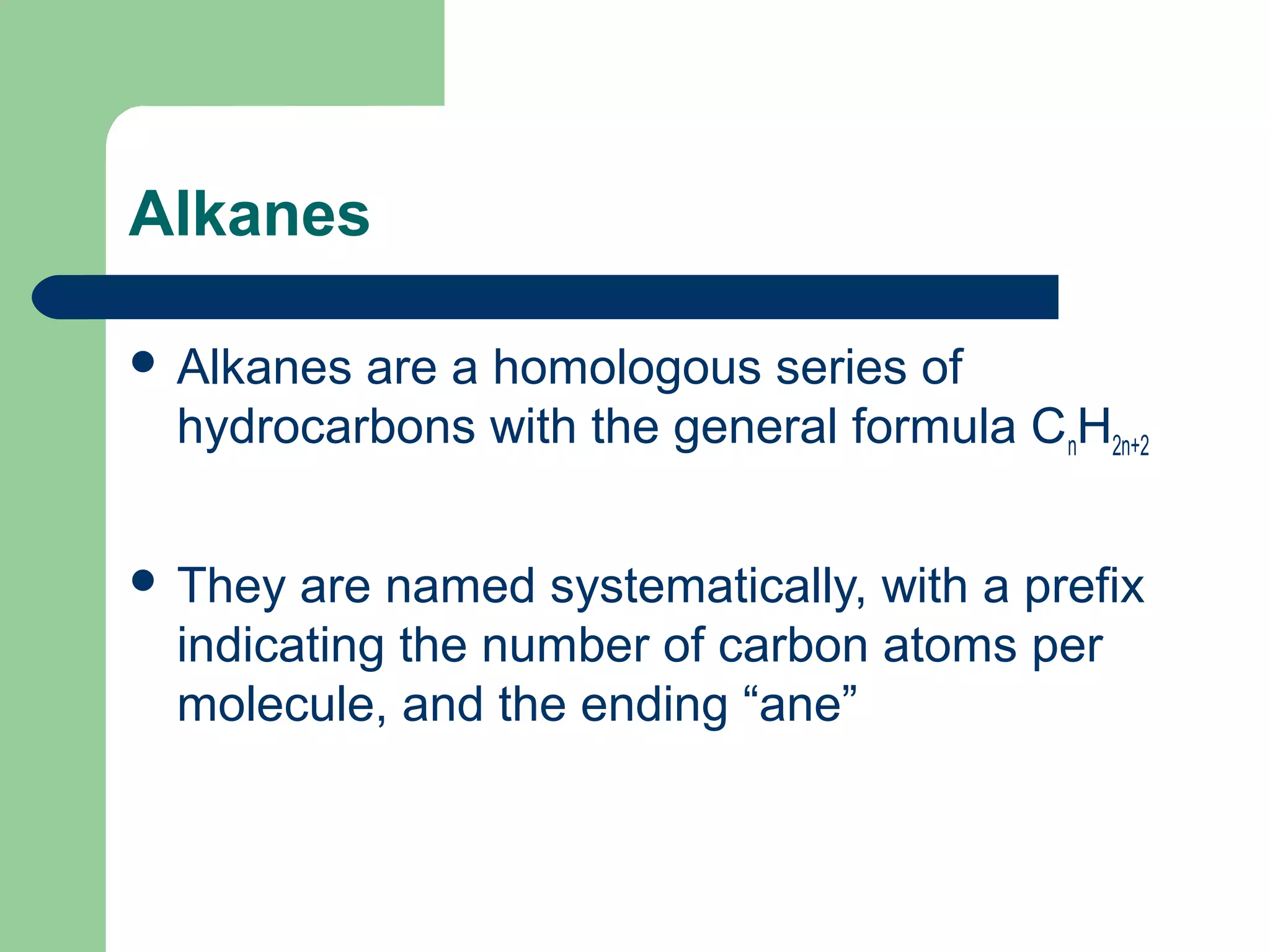5.2 structure of aliphatic hydrocarbons | PPT