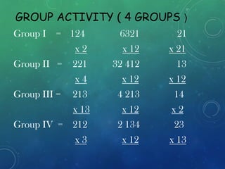 5. multiplying 2 to 4 digit numbers by 1-to 2-digit | PPTX