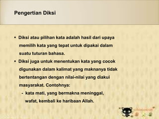 5. diksi dalam kalimat | PPT