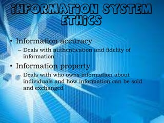 Information system ethics | PPTX
