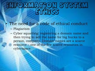 Information system ethics | PPTX