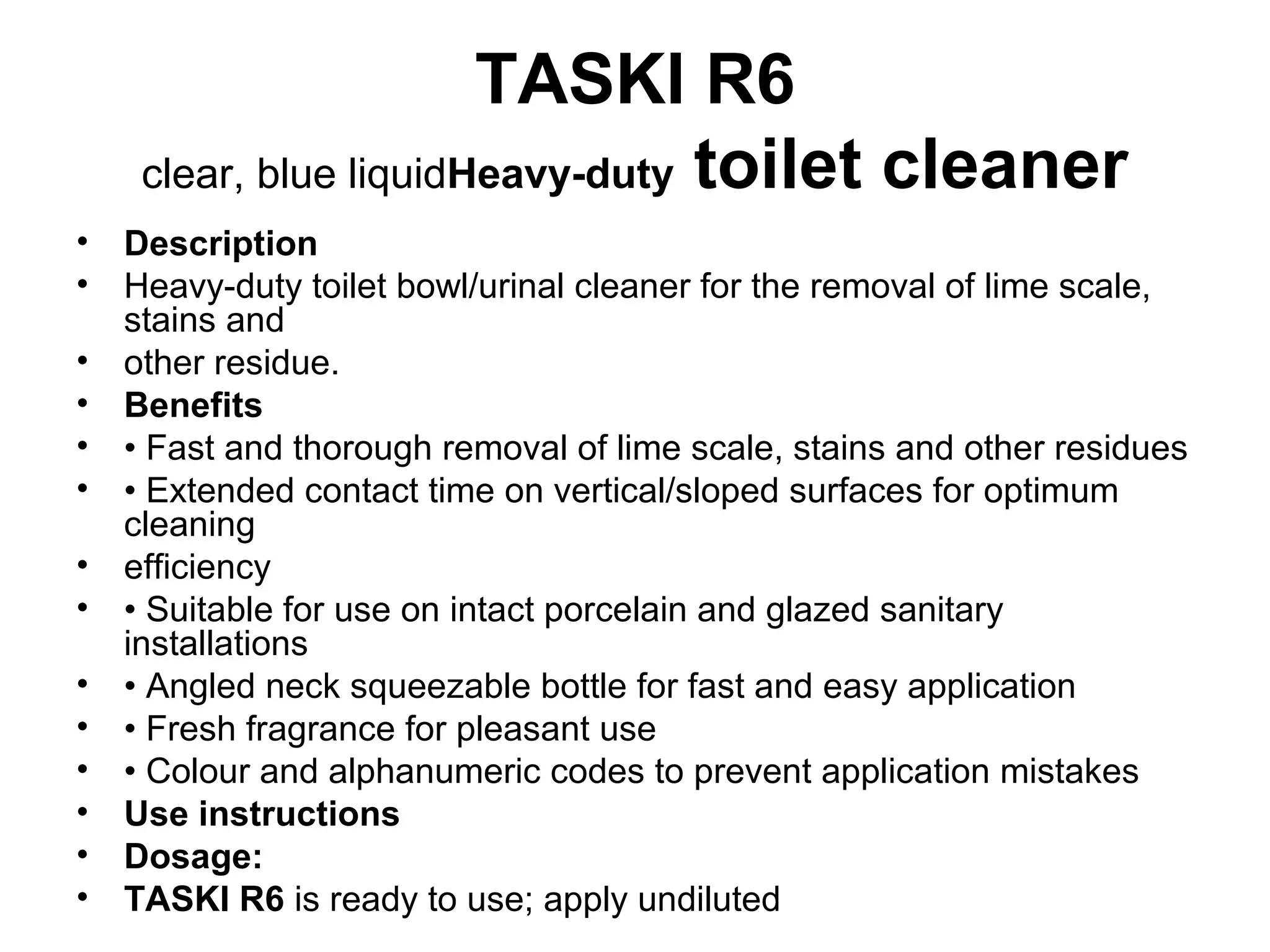 taski product cleaning agent | PPT