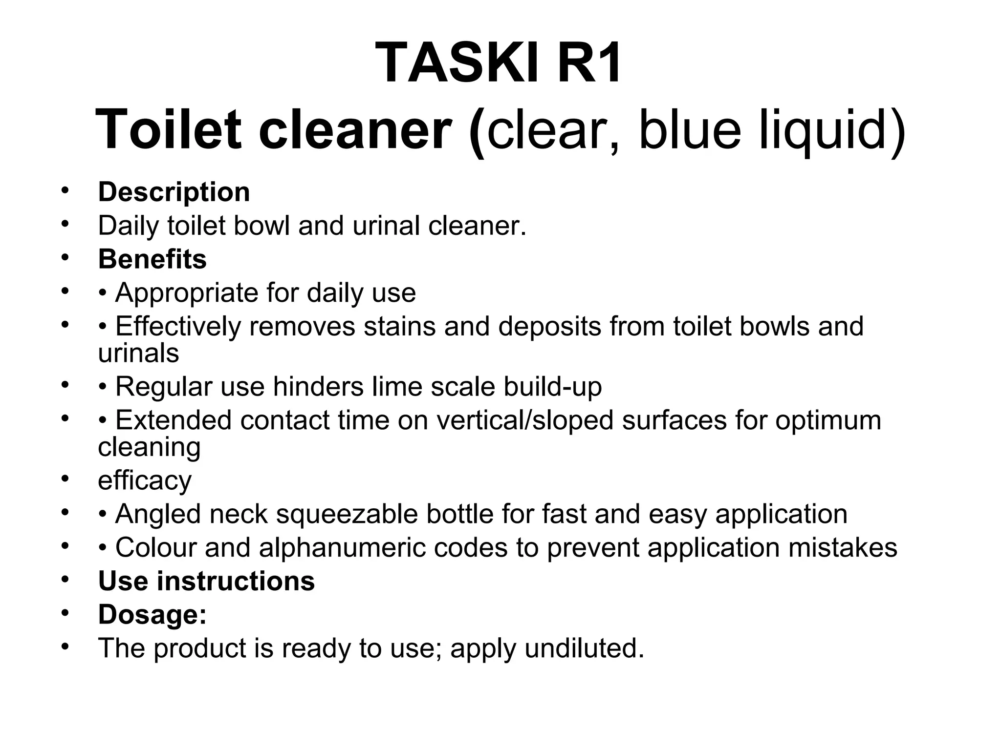taski product cleaning agent | PPT