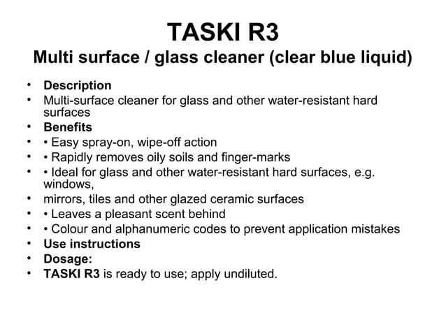 taski product cleaning agent | PPT | Skin Care | Beauty