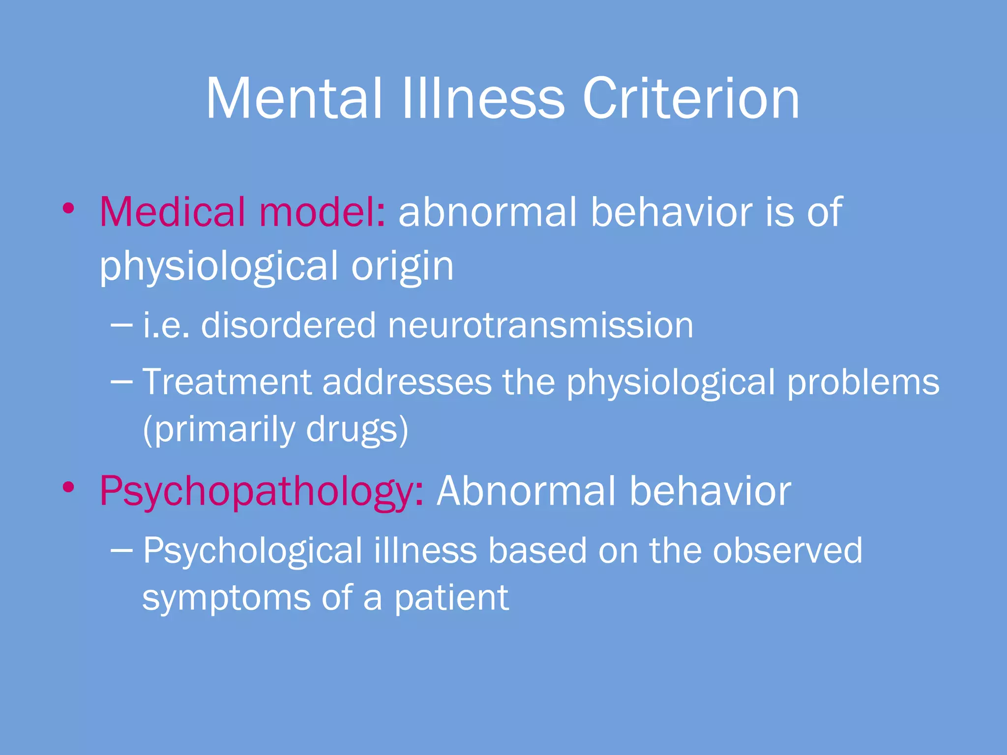 Abnormal Psychology: Concepts of Normality | PPT