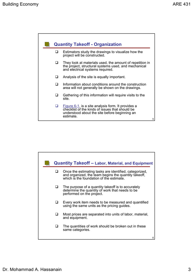 5.1 quantity take-off | PDF