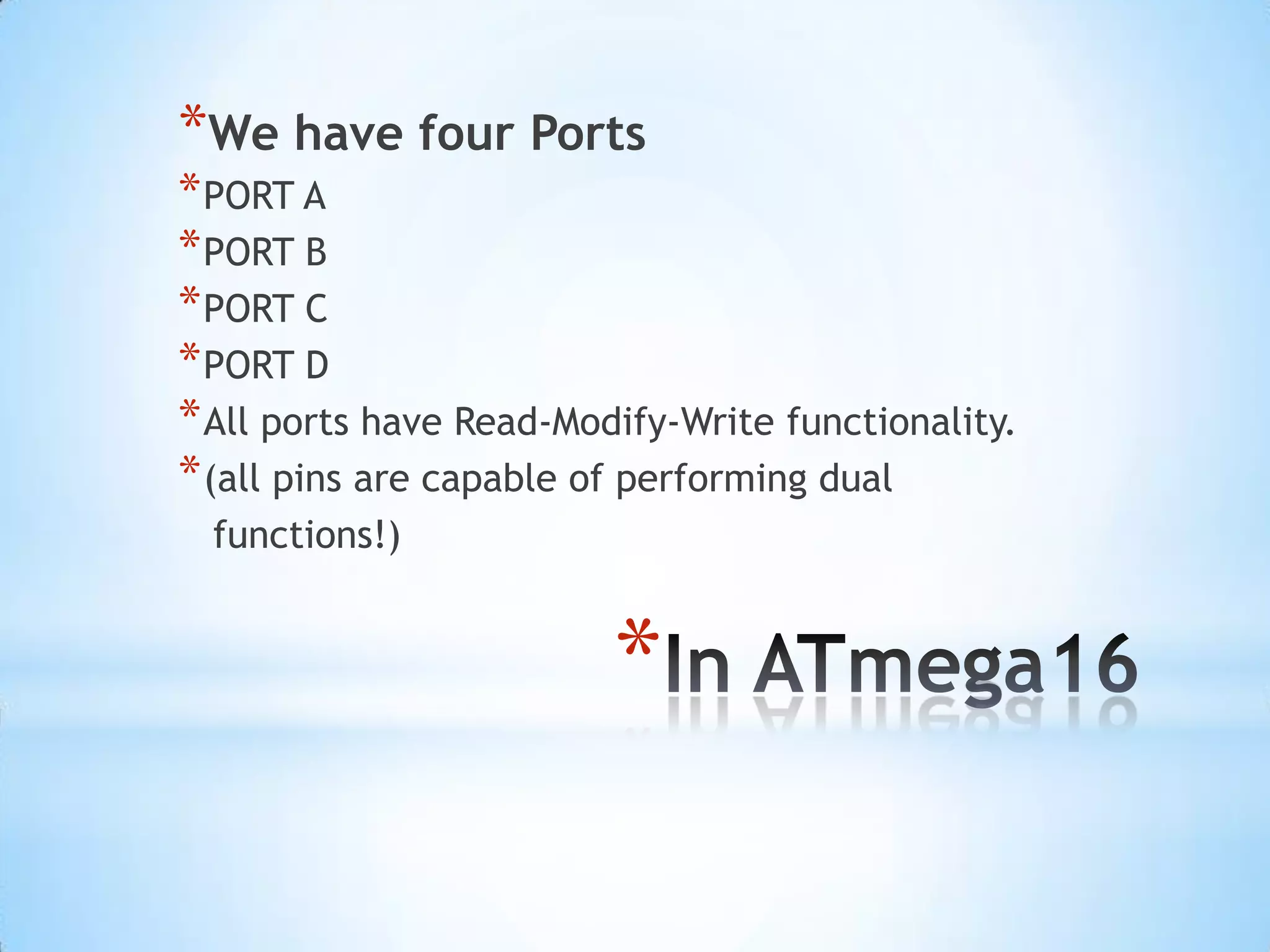 Programming Atmega Microcontroller Using Embedded C Ppsx