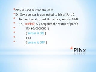Programming ATmega microcontroller using Embedded C | PPSX