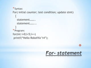 Programming ATmega microcontroller using Embedded C | PPSX
